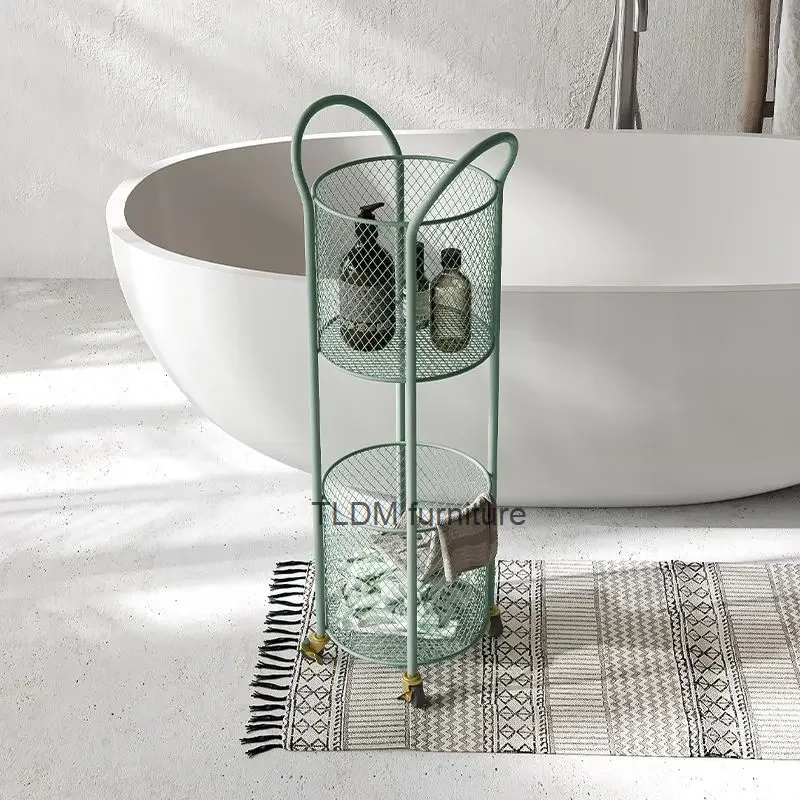 Light-Luxury-Bathroom-Storage-Basket-Bathroom-Removable-Storage-Rack ...