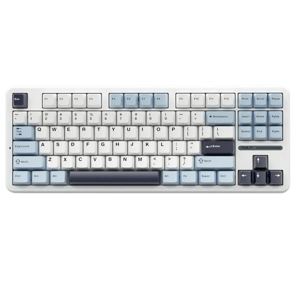 AULA F87 Wireless Keyboard 87 Keys Compact TKL 3 Modes Gasket Gaming ...