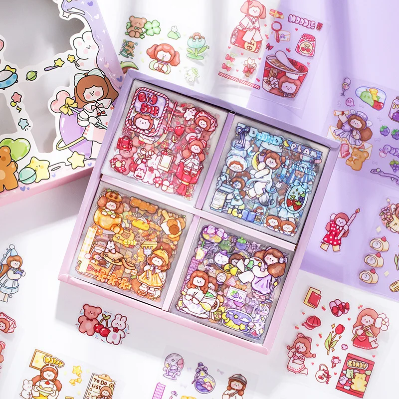 100-pcs-box-Cute-galaxy-girl-Journal-Sticker-Kawaii-Stationery-Cartoon ...