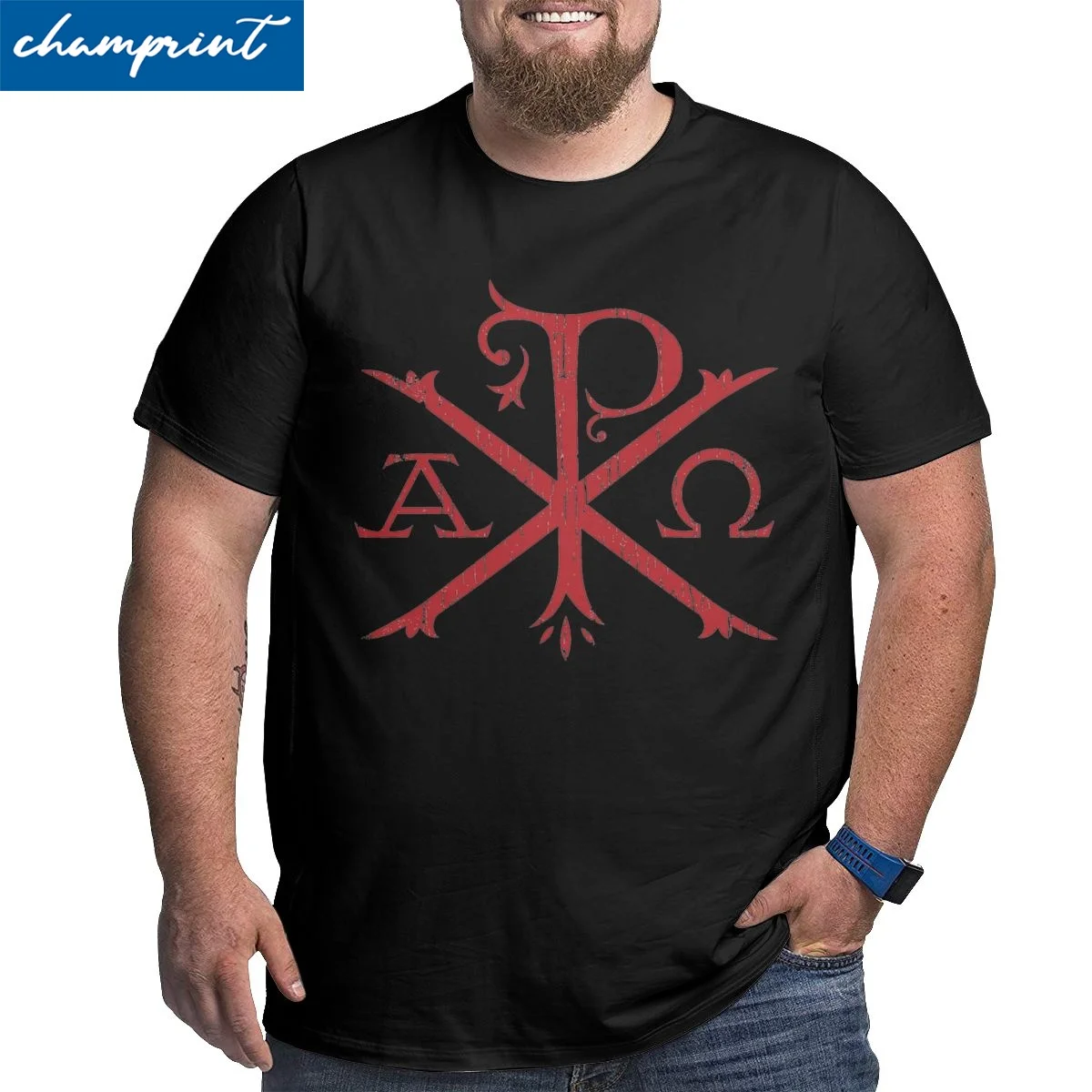 Chi-Rho-And-Alpha-Omega-Orthodox-T-Shirt-Men-O-Neck-Pure-Cotton-T-Shirt ...