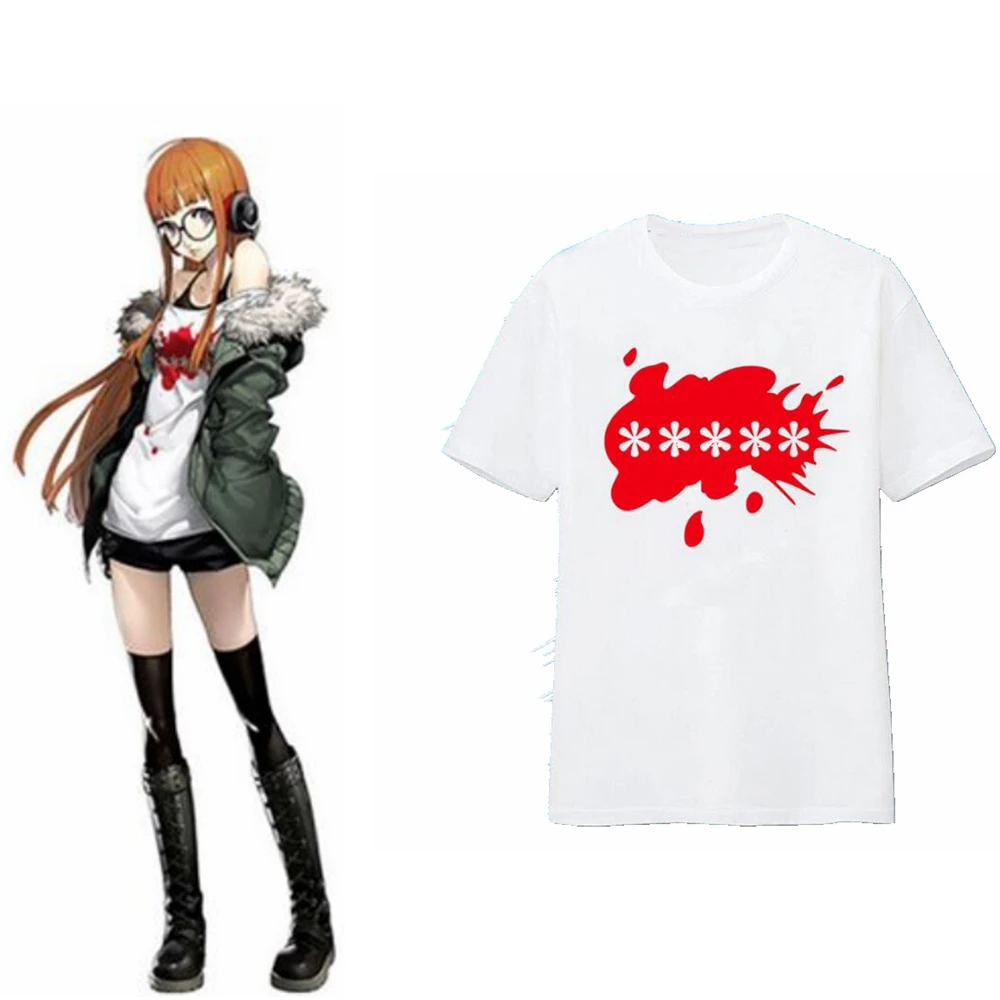 Unisex Anime Cos Persona 5 Futaba Sakura Tee Tshirt Cosplay Costumes ...