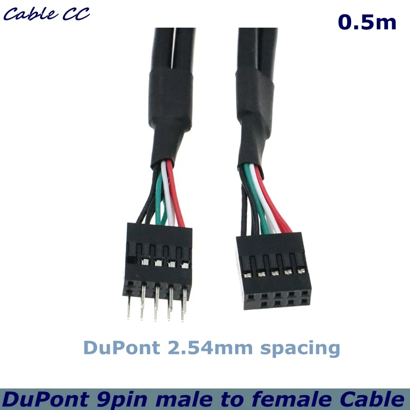 Computer-Motherboard-9Pin-DuPont-2-54mm-USB-2-0-male-female-Expansion ...