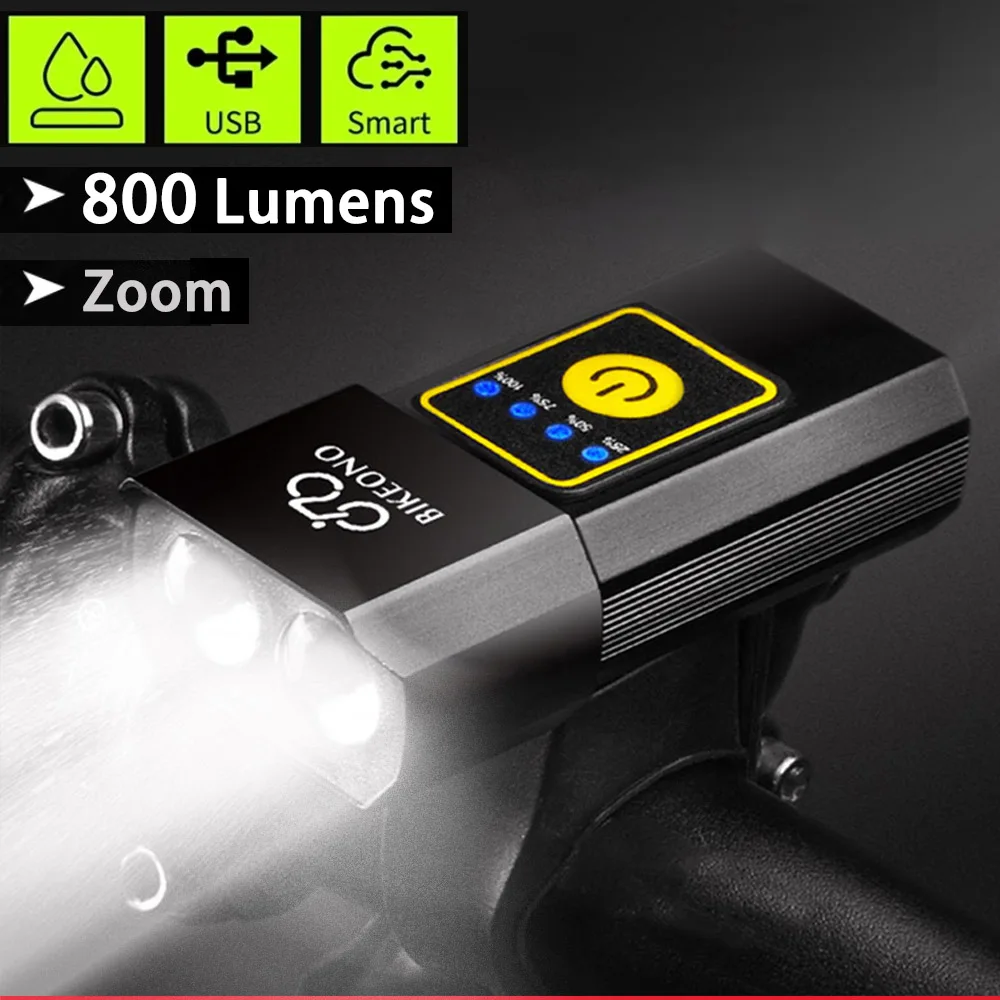 T6-Bright-Bicycle-Light-800-Lumens-Headlight-MTB-Cycle-USB-Recharge ...