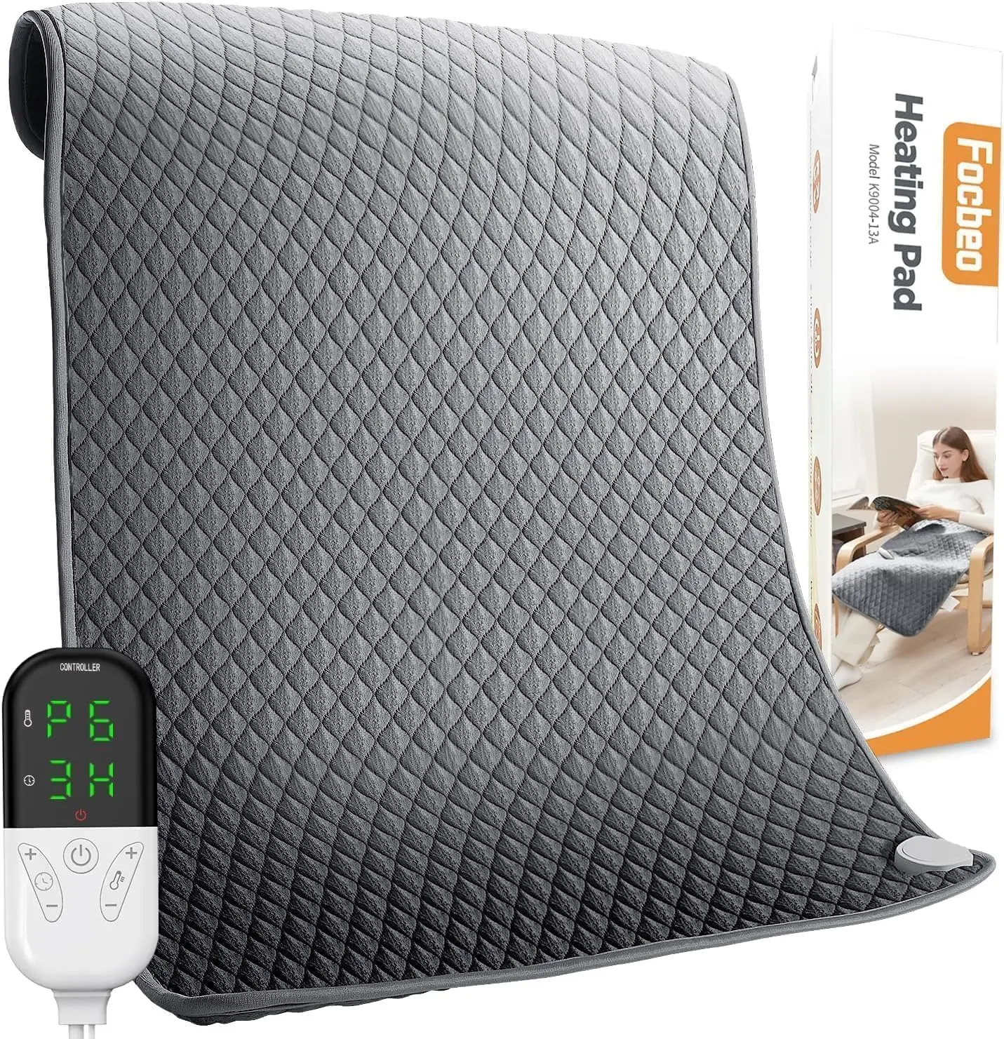 Extra Large Electric Heating Pad for Back Pain Relief, Period Cramps ...