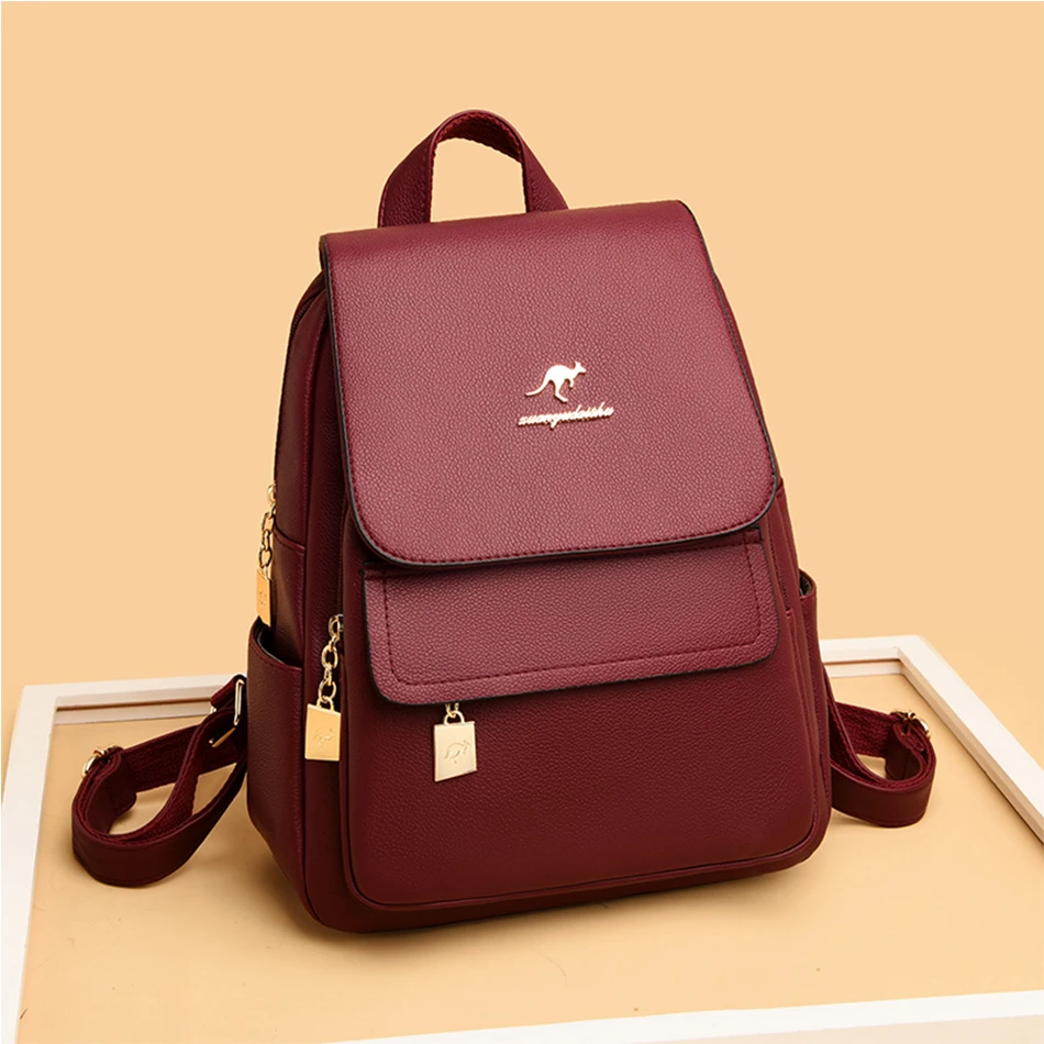 2023-New-Designer-Women-Backpacks-High-Quality-Soft-Leather-School-Bags ...
