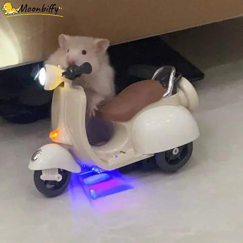 Hamster-Toys-360-degree-Rotation-Motorcycle-Lighting-Electric-Pet-Rat ...