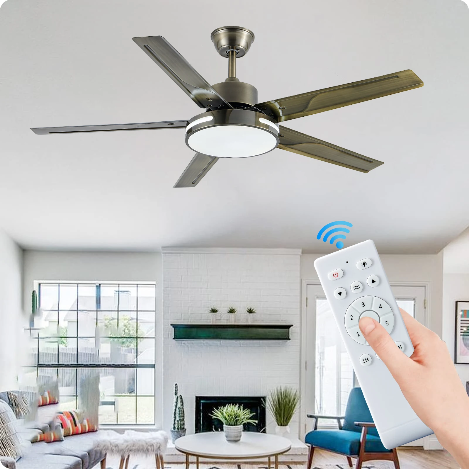 IRALAN-Modern-56-Inch-Ceiling-Fan-LED-Ceiling-Fan-With-Light-110V-220V ...