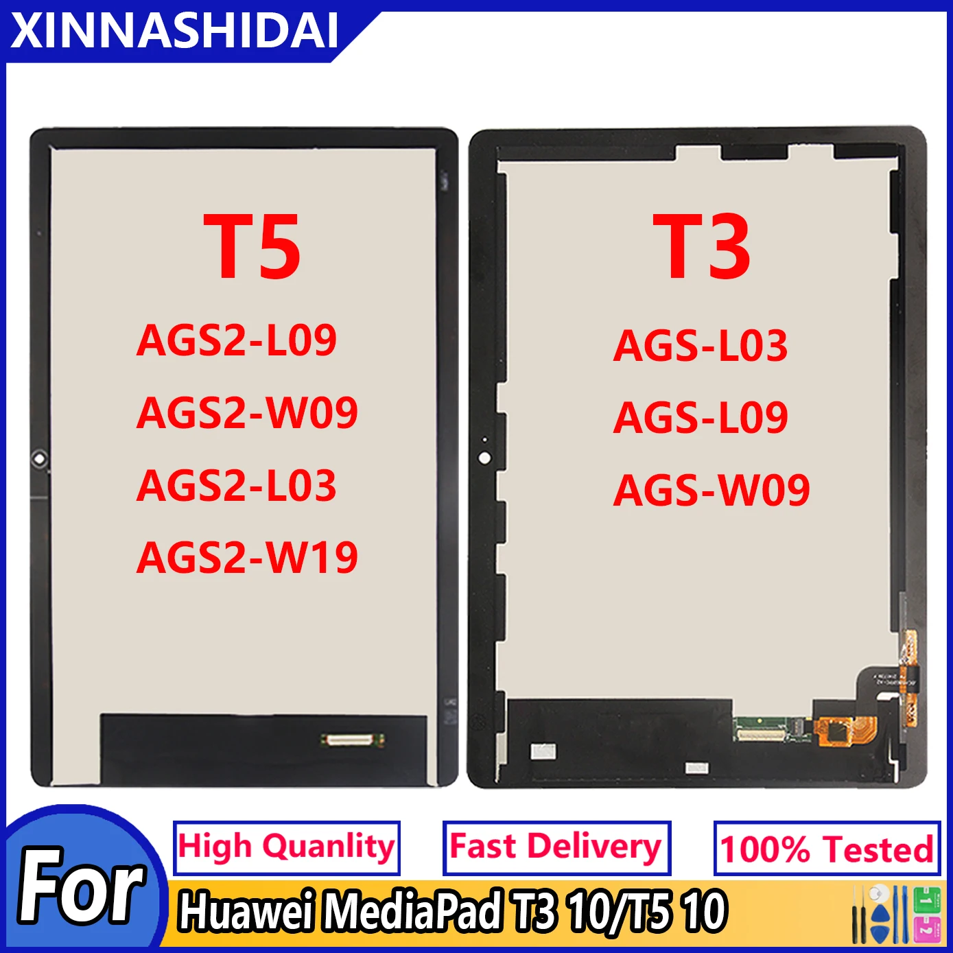 Test Lcd Display For Huawei Mediapad T3 T5 10 Ags-l03 Ags-l09 Ags-w09 ...
