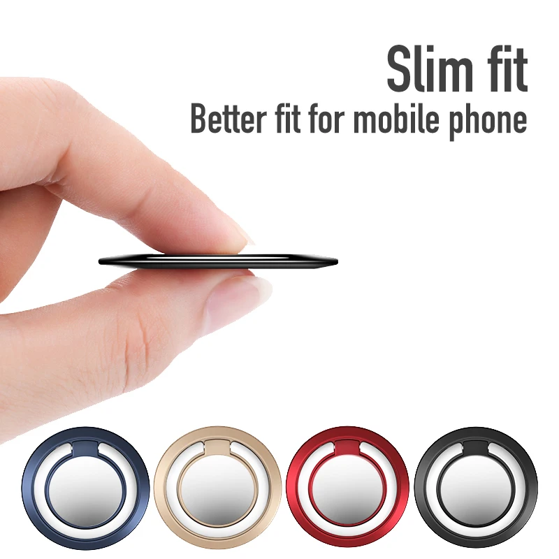 Rotatable Thin Magnet Metal Finger Ring Phone Holder 360 Degree Round ...