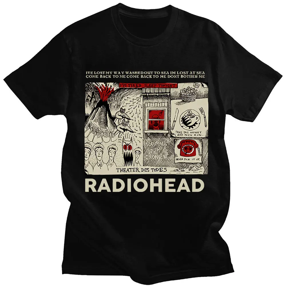 Radiohead T Shirt Vintage Hip Hop English Rock Band T-shirts Unisex ...