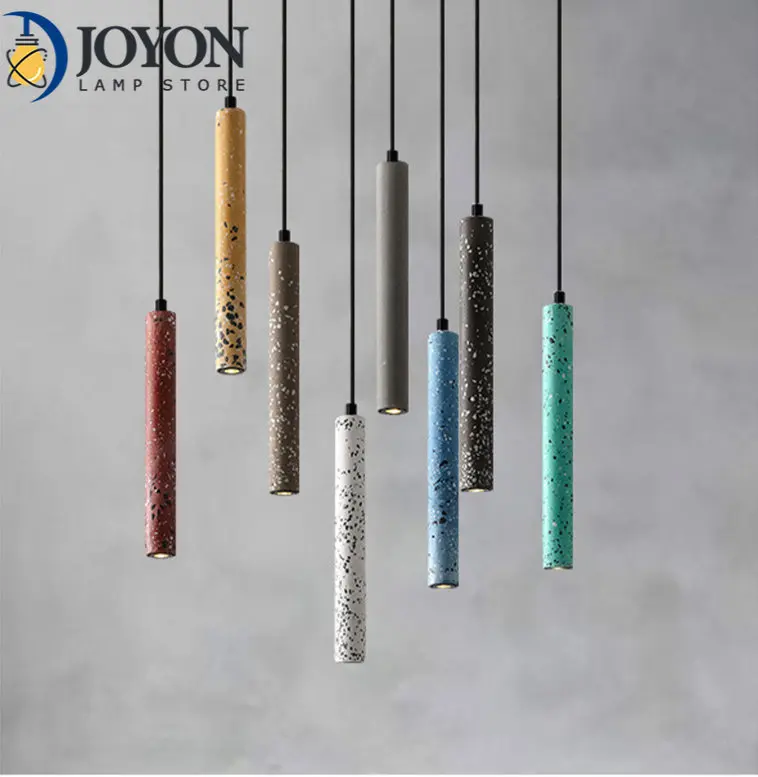 Nordic-Cement-Long-Tube-Pendant-Light-Concrete-Chandelier-for-Bedroom ...