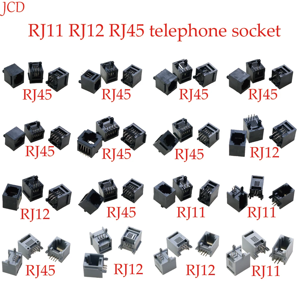 Conector-de-tel-fono-RJ45-RJ12-RJ11-95001-4P4C-6P2C-6P4C-6P6C-8P8C ...