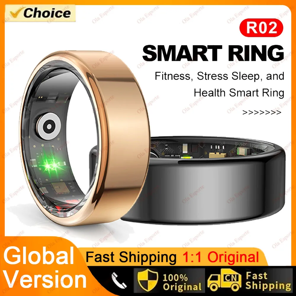 Smart Ring Multifunctional Step Health Tracker Heart Rate Blood Oxygen ...