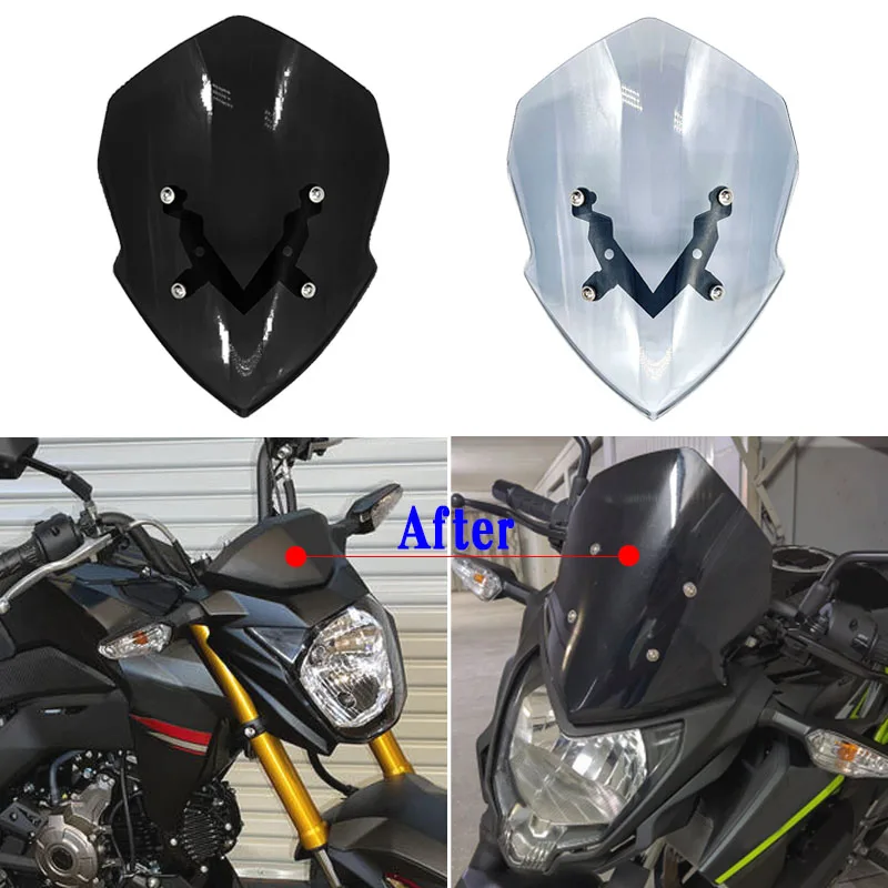 Fit for Kawasaki Z125 2019-2022 Sport Touring Windscreen Windshield ...