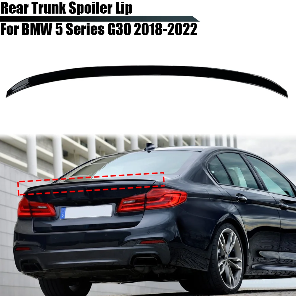 Rear Spoiler For BMW 5 Series G30 2018-2022 M5 Style Glossy Black ...