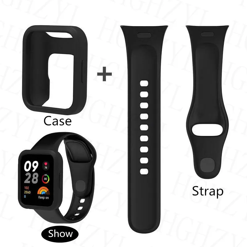 New Silicone Watchband Strap For Xiaomi Redmi Watch3 Smartwatch Band Wristband Mi Watch 3 ...