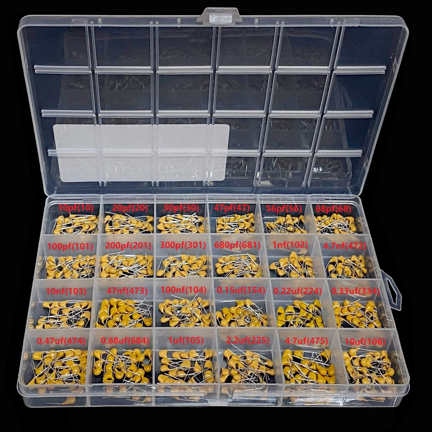 600pcs Monolithic Capacitor Sample Box 24value 5.08mm Monolithic ...