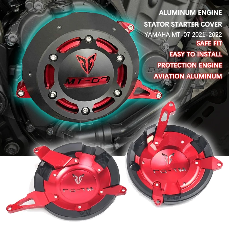 Motorcycle Aluminum Alloy Engine Stator Starter Cover for YAMAHA MT-07 ...