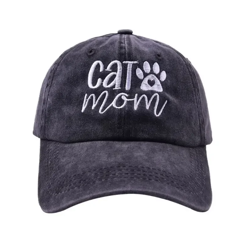 Unisex-Autumn-winter-Embroidered-Cato-Mom-Baseball-Cap-Outdoor-Sun ...