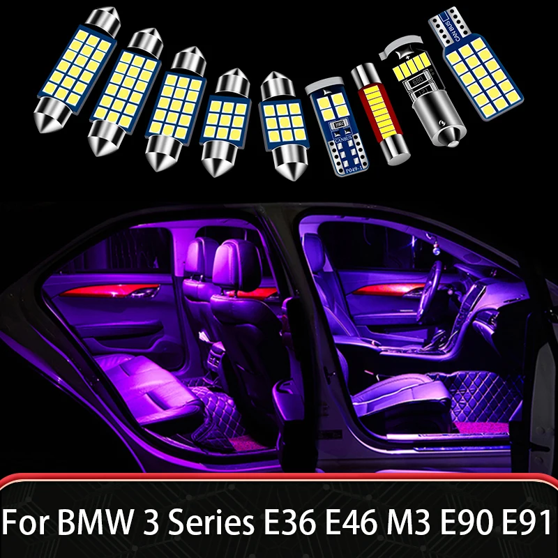 For-BMW-3-Series-E36-E46-M3-E90-Sedan-E91-Touring-Car-LED-Interior ...