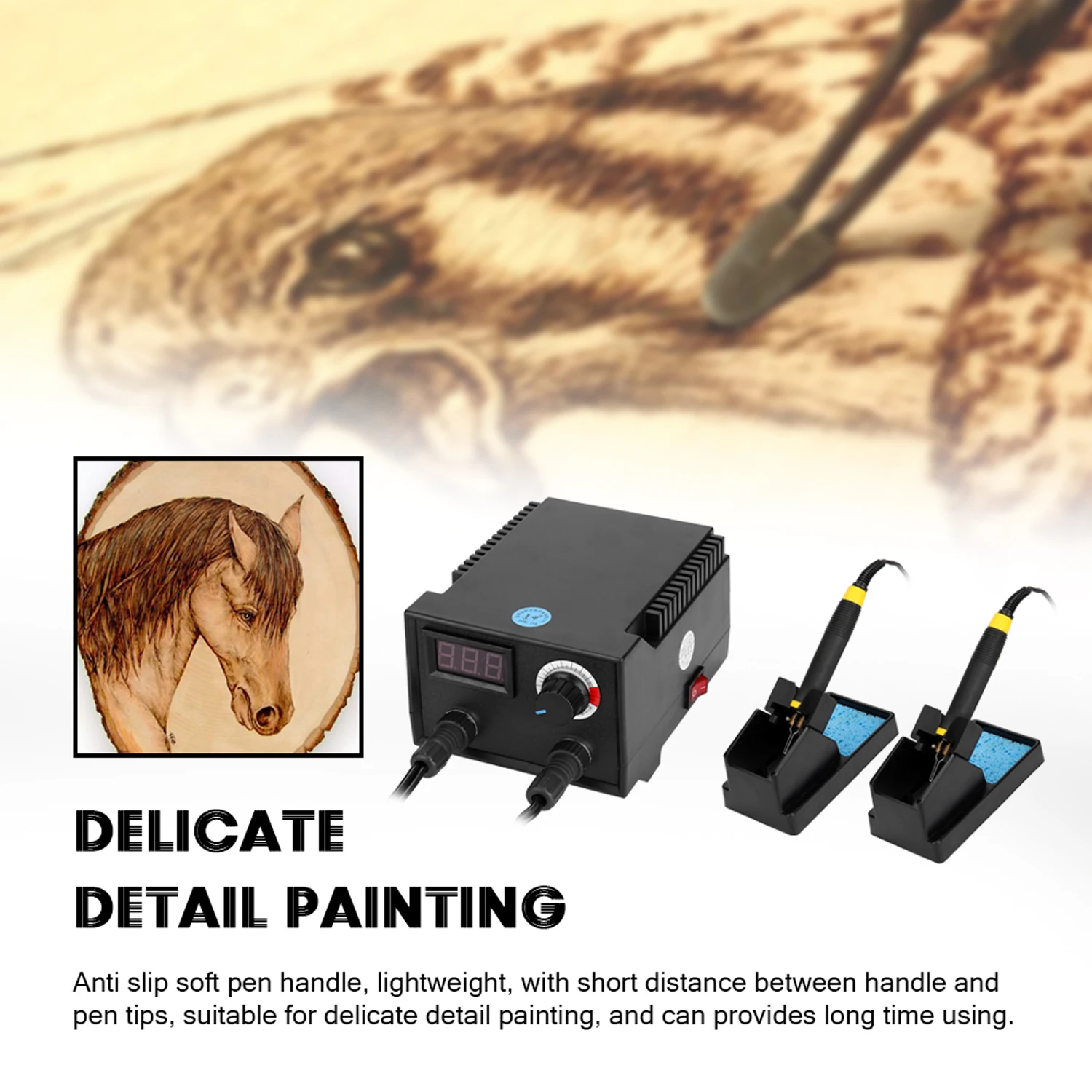 100W Pyrography Machine Faégető Pirograbador Állítható Hőmérsékletű Égő ...