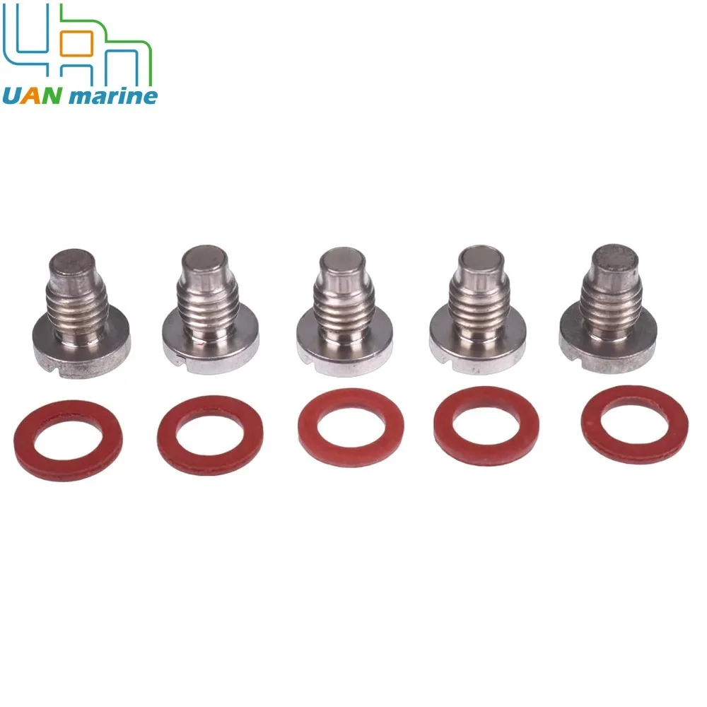 5PCS Magnetic Stainless Steel Plug Marine Screw Drain Plug for Yamaha ...
