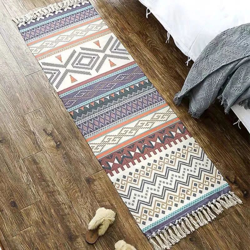 Boho-Runner-Rugs-for-Bedroom-Living-Room-Cotton-and-Linen-Home ...