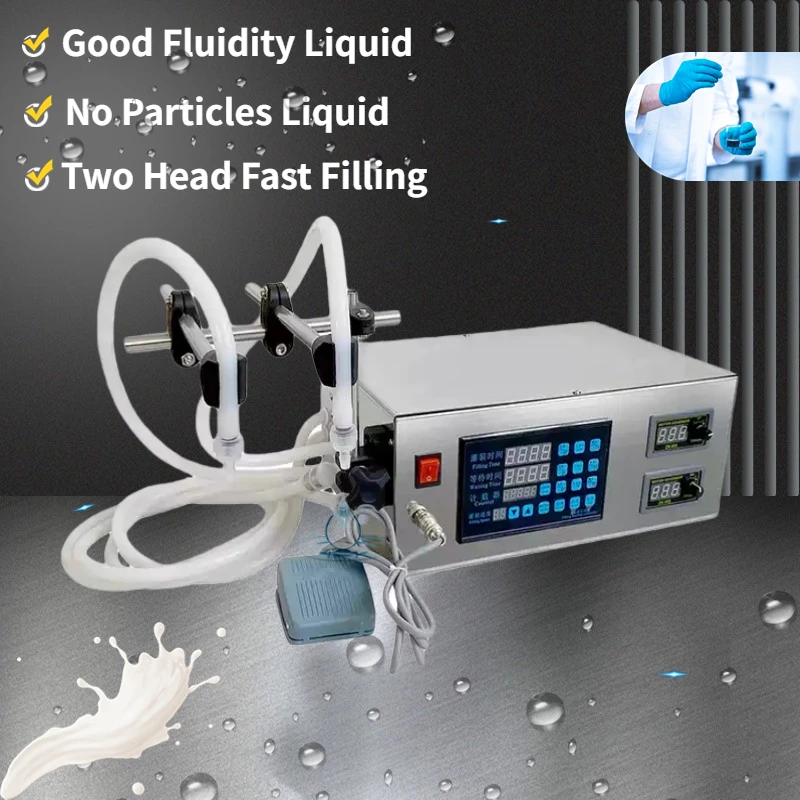 2-Heads-Semi-Automatic-Diaphragm-Pump-Liquid-Filling-Machine-For-Liquid ...