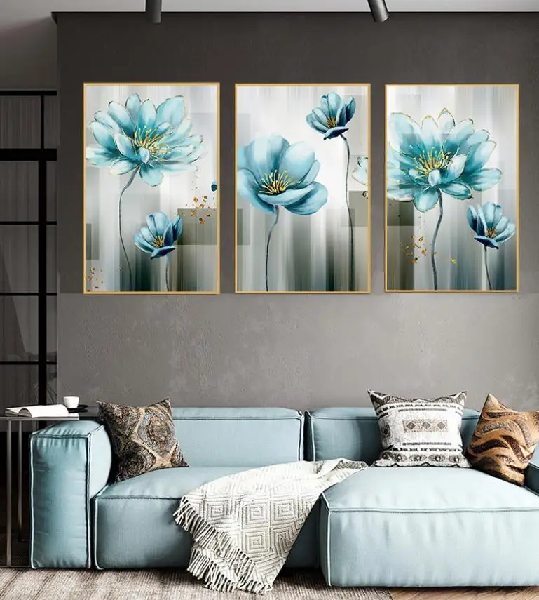 Blue Flower Canvas Painting