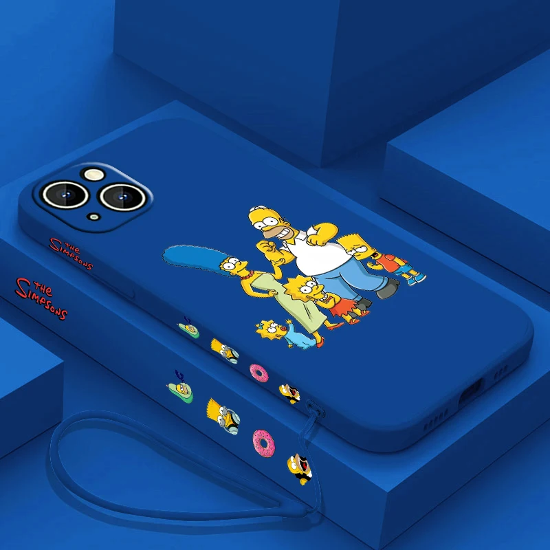 Funda de teléfono familiar Simpson para Apple iPhone 15 14 13 12 11 Pro ...