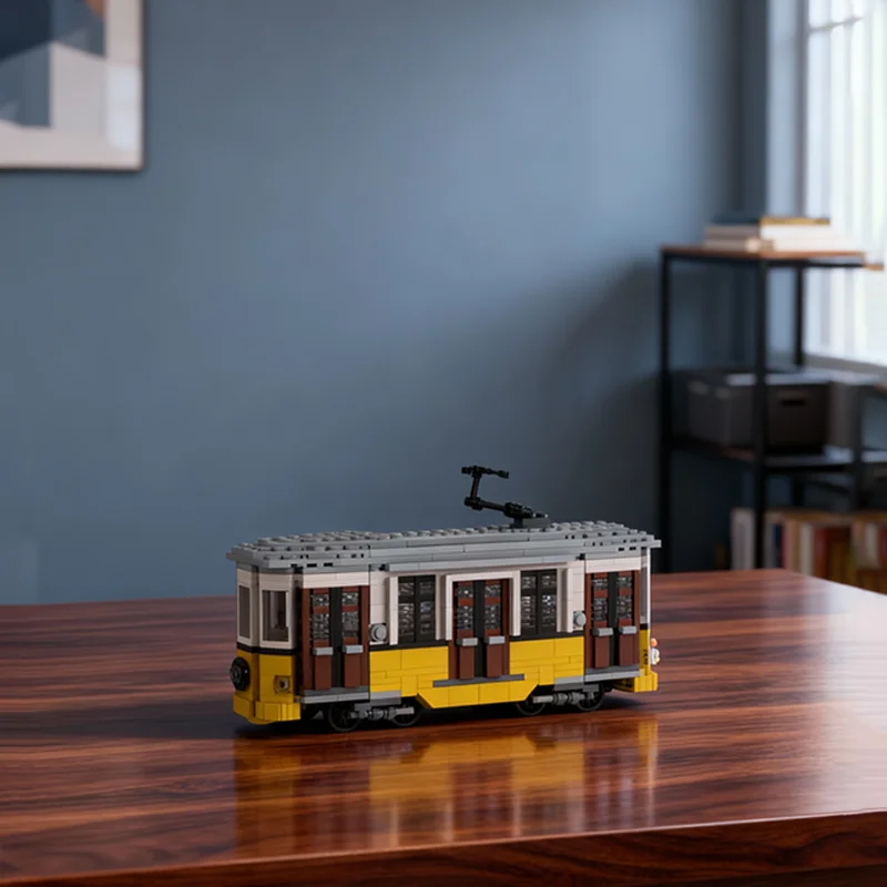 498pcs MOC Tram Old Style Train Model Building Blocks Room Decor, Home ...