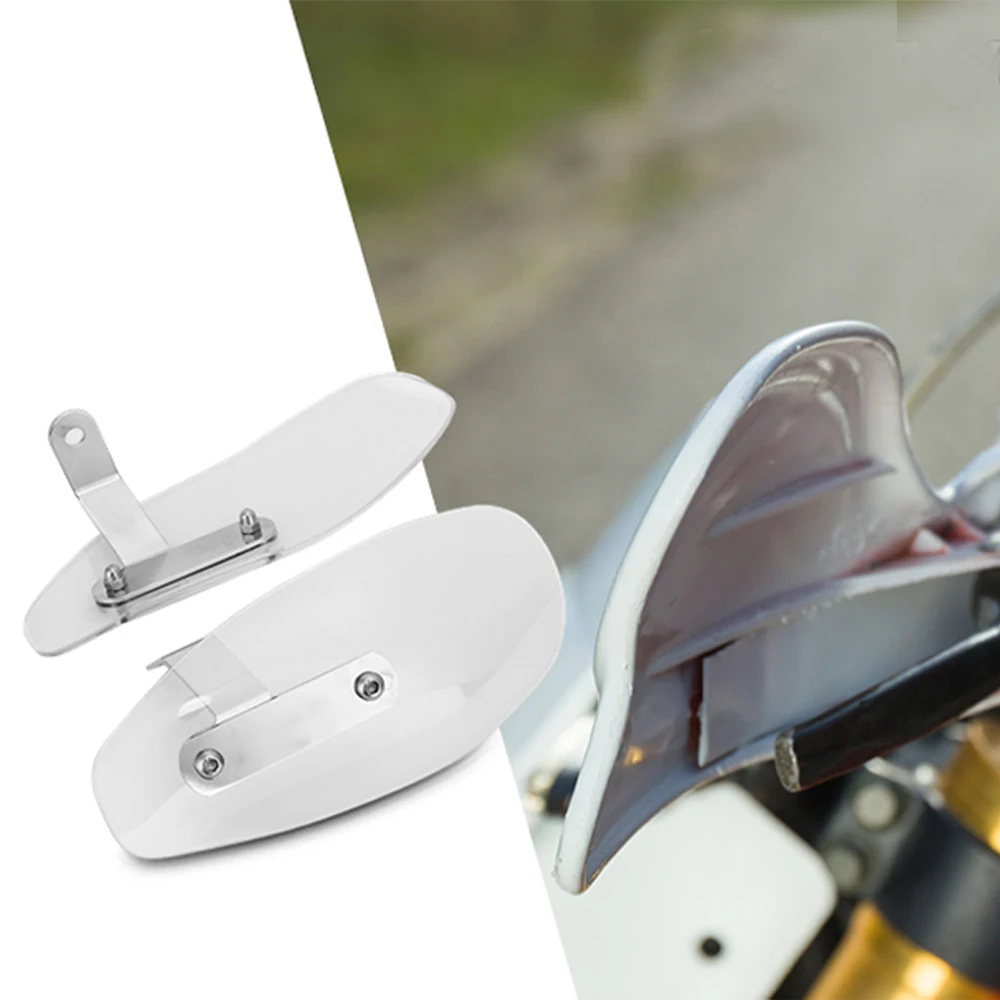 Universal Motorcycle Transparent Hand Guards Handguards Wind Deflector ...