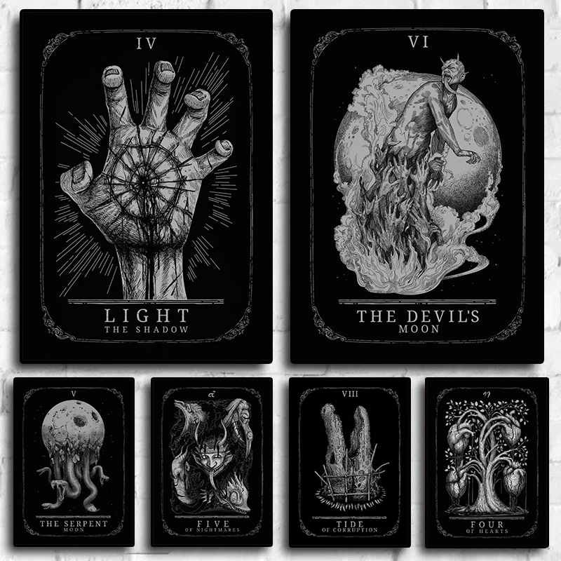 The-Devil-s-Moon-Tide-of-Corruption-Magic-Witchcraft-Tarot-Cards-Poster ...