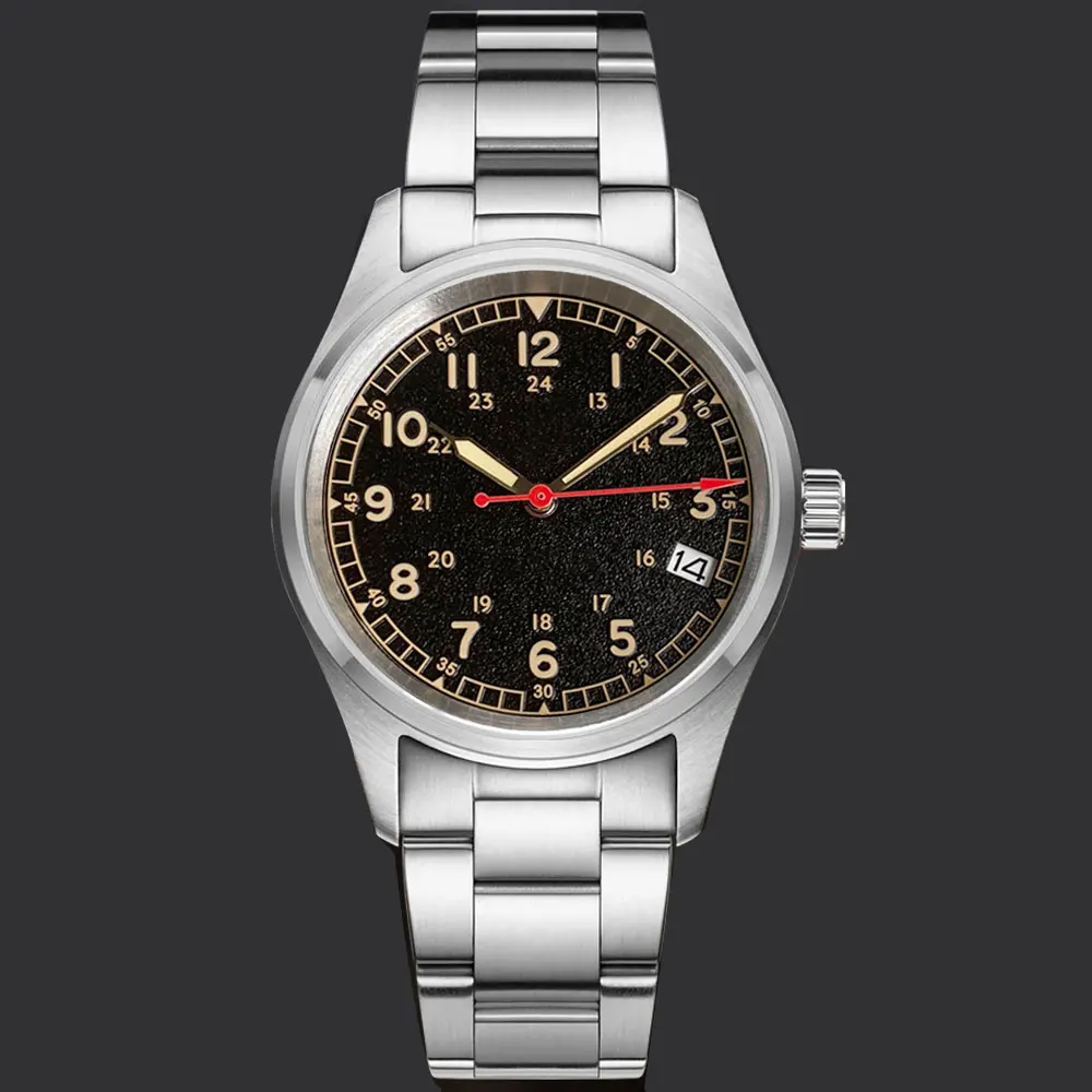 Tandorio Small Lady Diver Men Watch NH35A Movt Pilot Arrow Red Hand ...