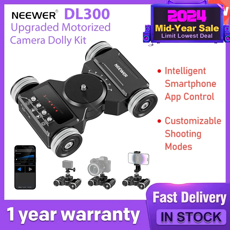NEEWER-DL300-Upgraded-Motorized-Camera-Dolly-Kit-Intelligent-Smartphone ...