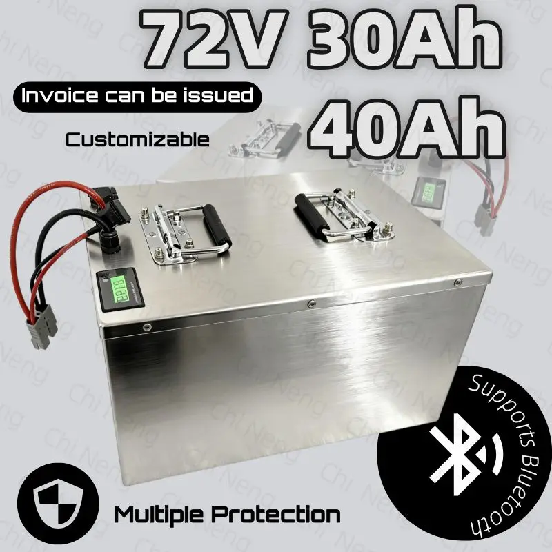 72v 30Ah 40Ah lithium ion battery Pack range 200A / 100A BMS for 12000W ...