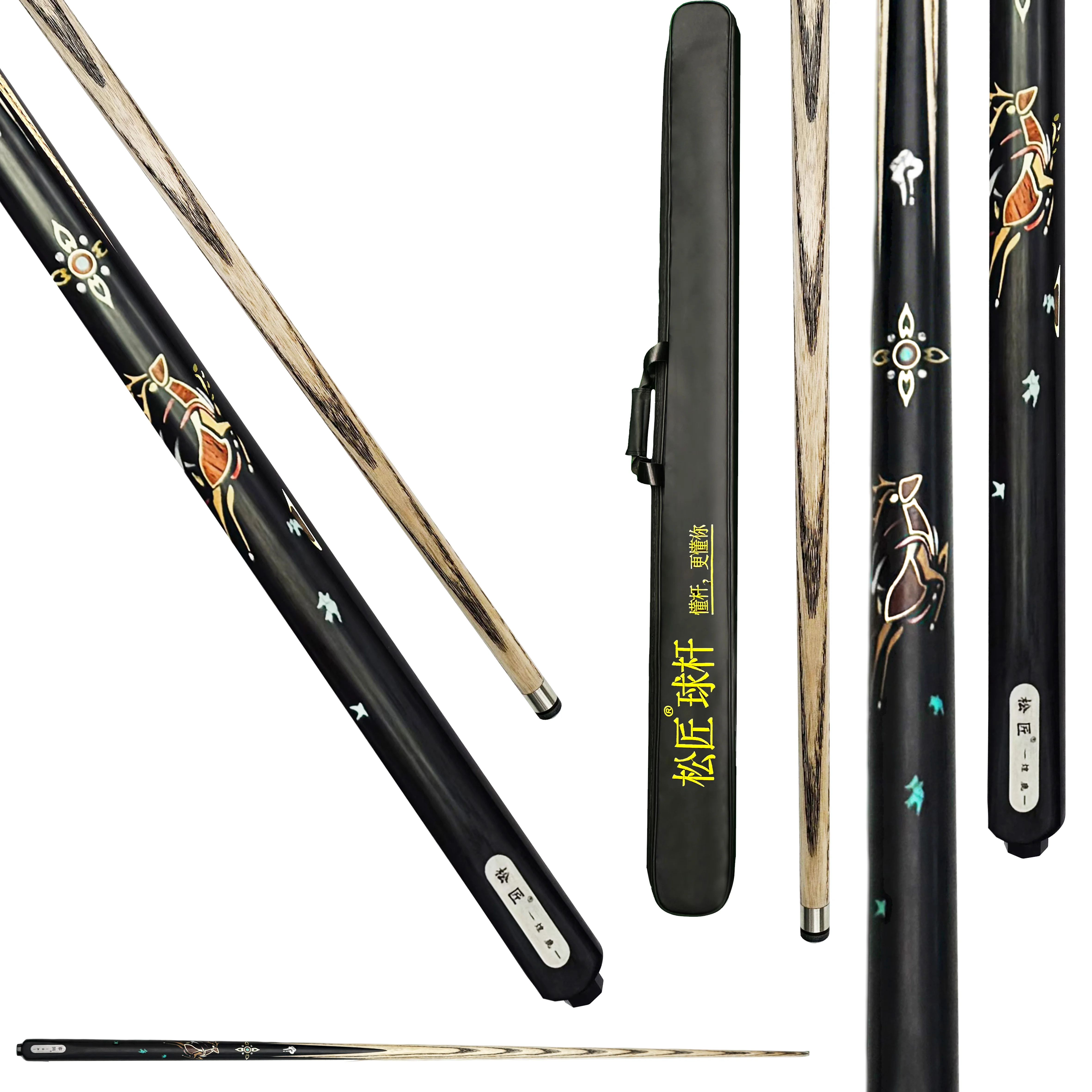 57-Inch Ebony Handcrafted Snooker Cue High Quality Professional ...