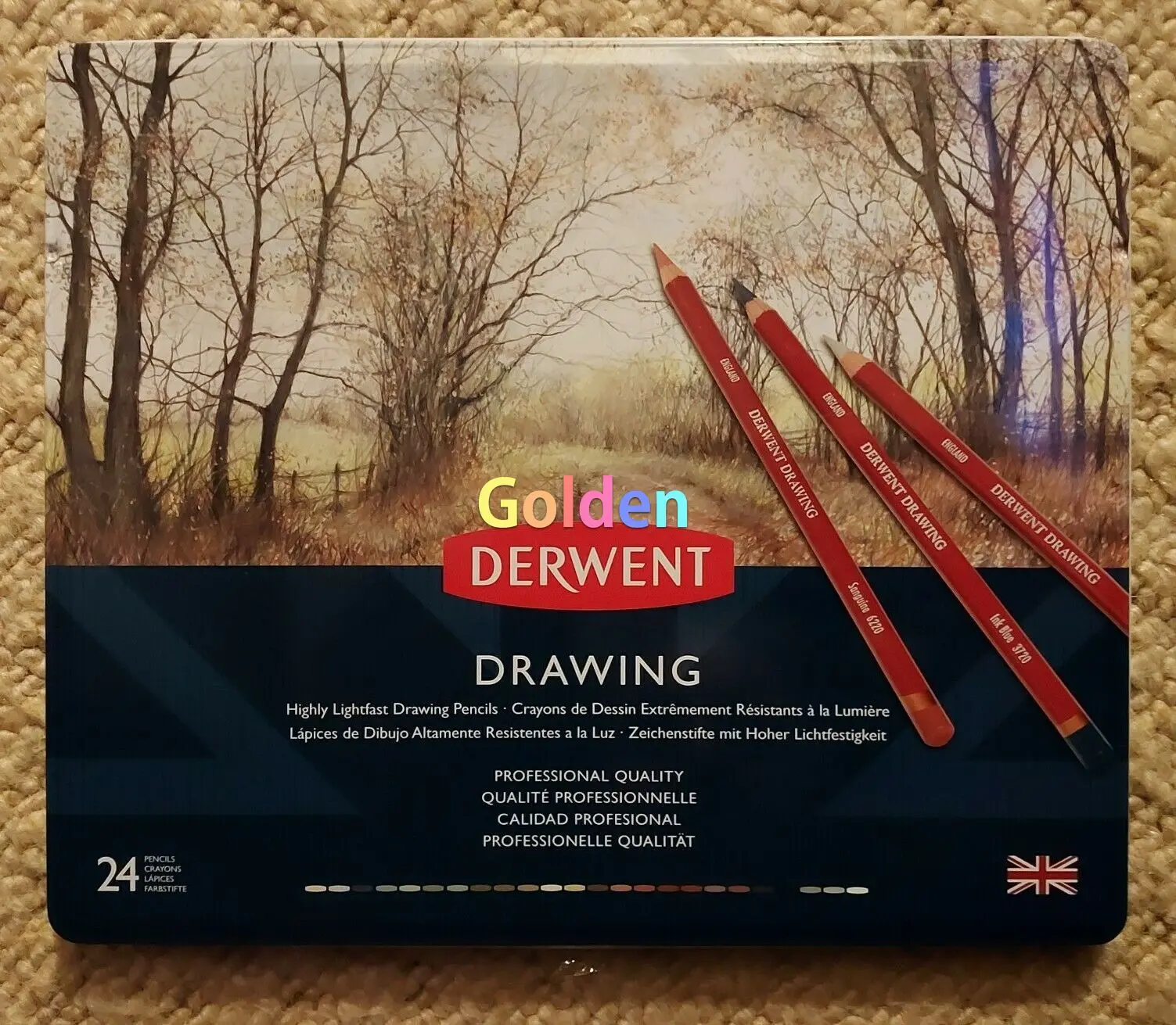 Derwent Highly Lightfast Drawing 24 Colour Pencils 0700672 New & Sealed ...