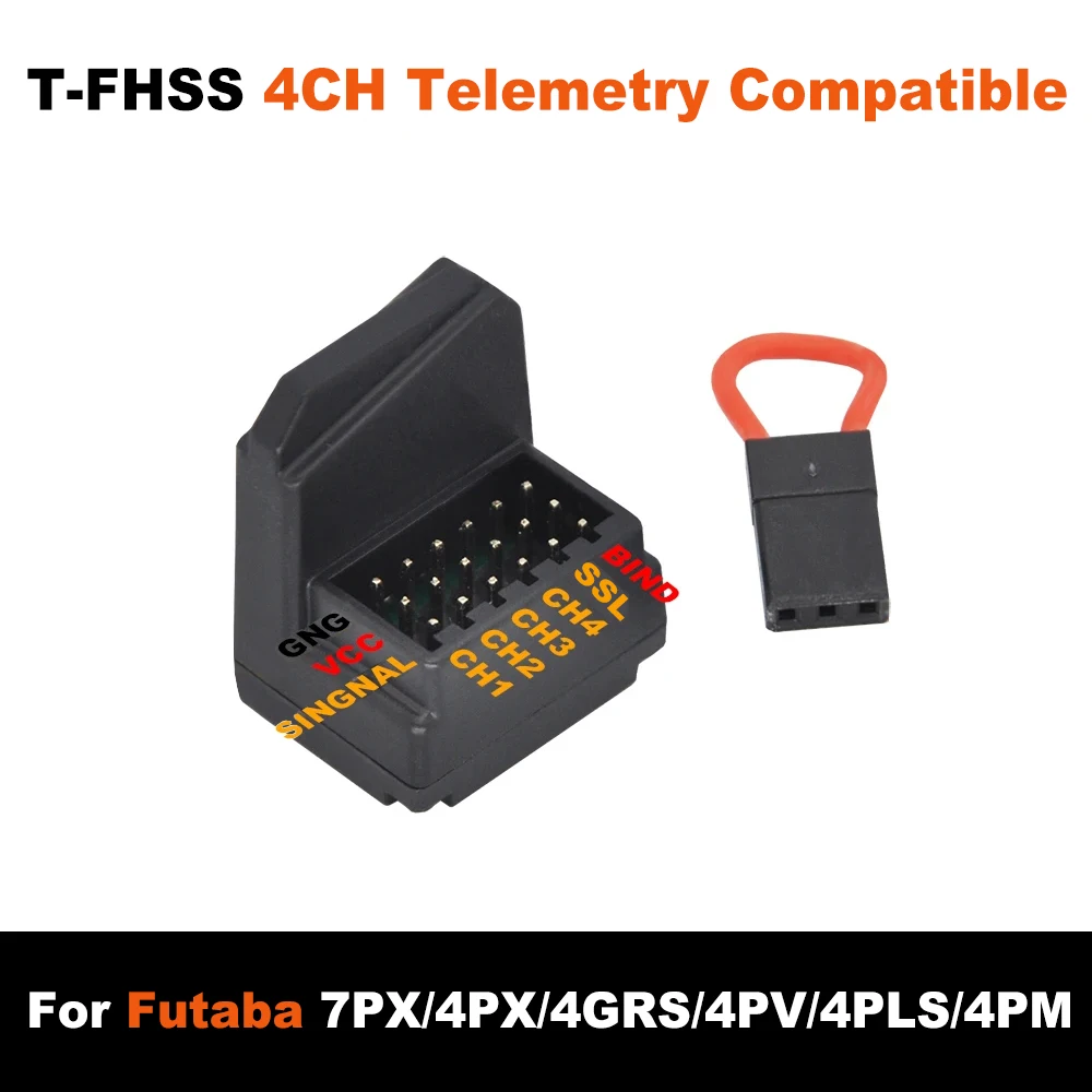 FUTABA-T-FHSS-4CH-Telemetry-Compatibe-Receiver-Antennaless-Dasmikro-2-4GHz-High-Speed-For-4PX ...
