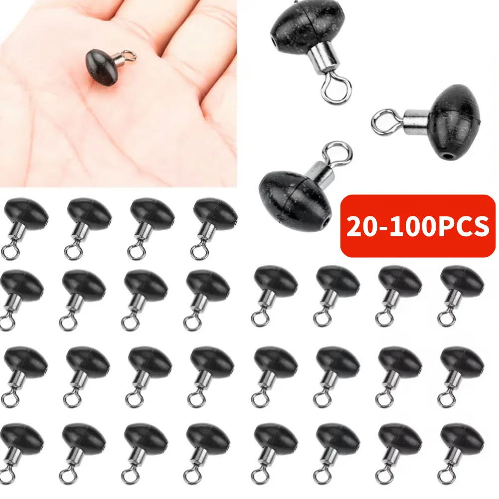 20Pcs-Black-Plastic-Bead-with-Rollowing-Swivel-Rig-Making-3-Way-Swivels ...
