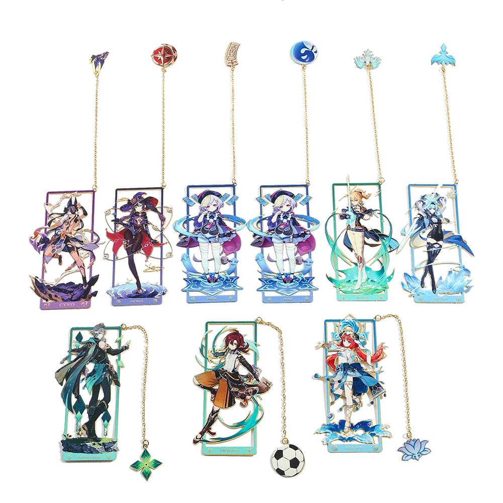 Anime-Genshin-Impact-Bookmark-Nilou-Mona-Cyno-Eula-Qiqi-Figure-Bookmark ...