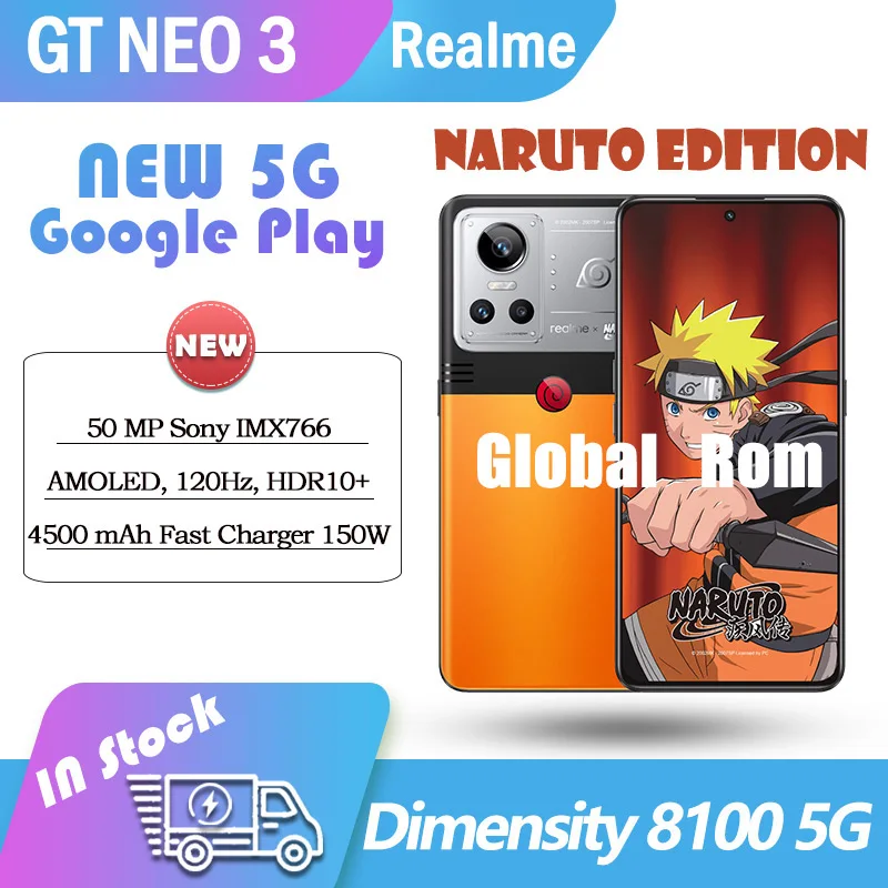 Global-Rom-Realme-GT-Neo3-Neo-3-Naruto-Limited-edition-5G-smartPhone ...