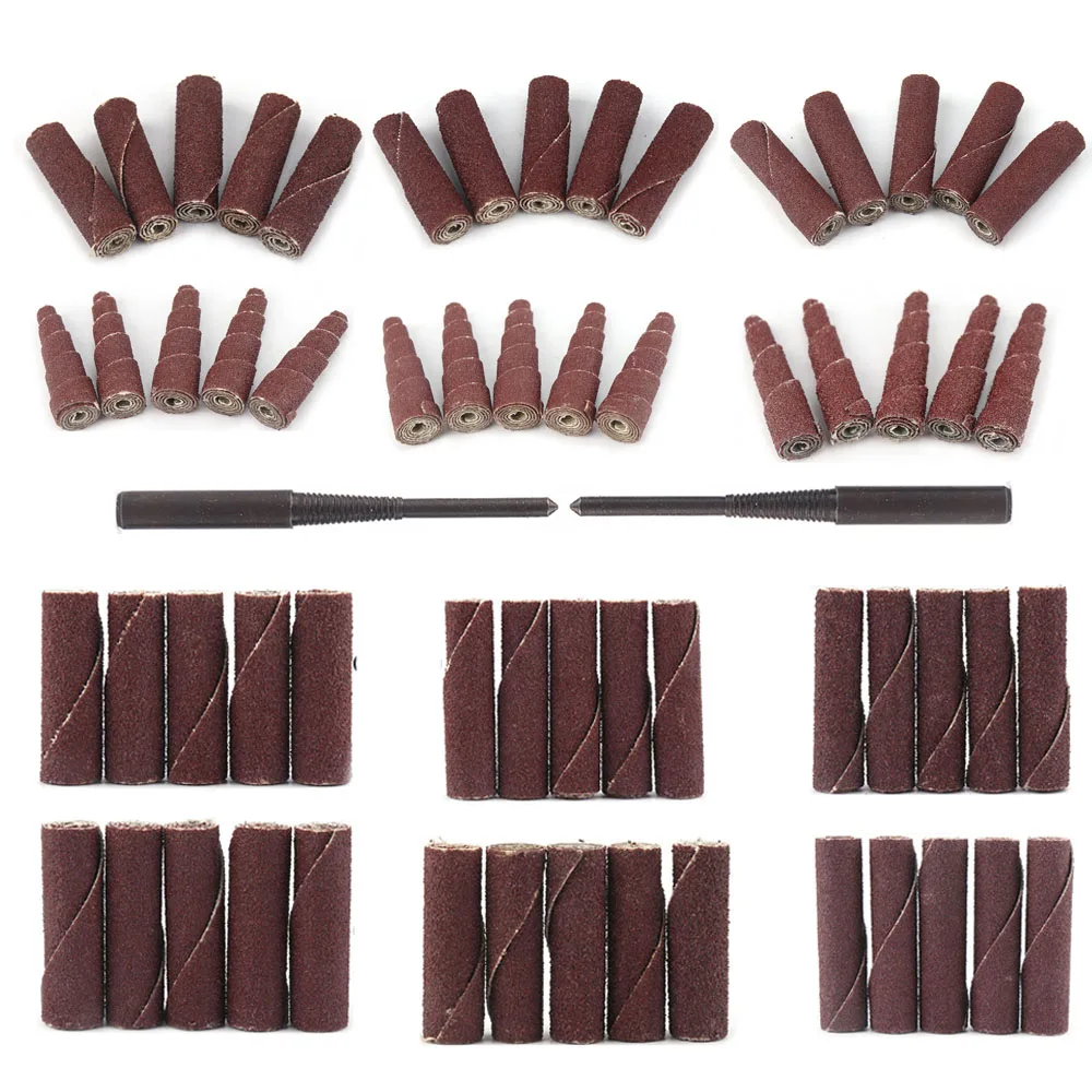 62pcs Mounted Point Grinding Head Sandpaper Flap Sanding Wheel 80-240 ...