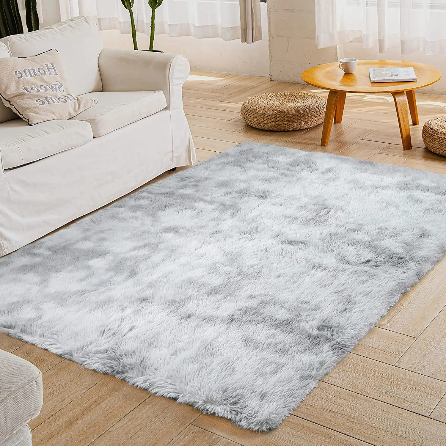 Bubble Kiss Plush Carpets For Living Room Shaggy Fluffy Fur 4cm Thicker ...