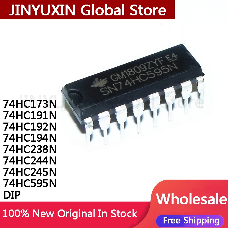 10Pcs SN74HC595N 74HC595N SN74HC173N 74HC173N SN74HC191N 74HC191N ...