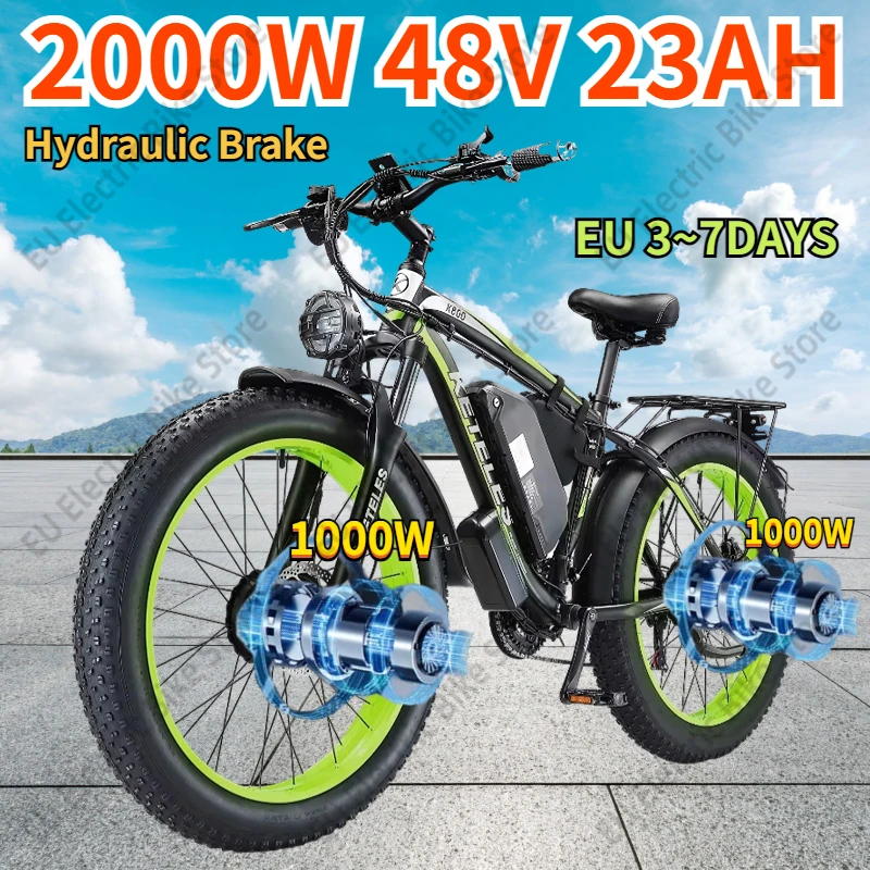 K800-Electric-Bike-2000W-Dual-Motor-48V23AH-Lithium-Battery-Life-100km ...