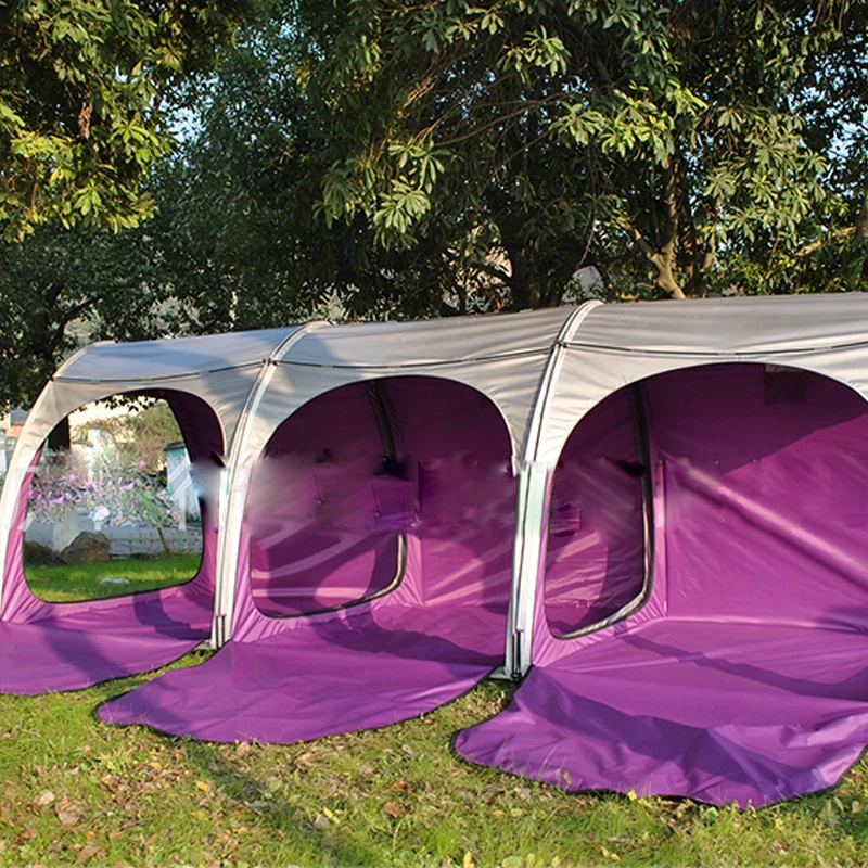 Carpa de playa acoplable para 4 personas, refugio solar con protección ...