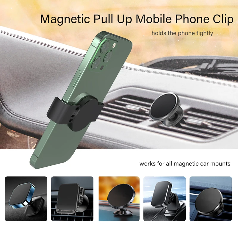 Metal-Phone-Clamp-for-Magnet-Car-Mounts-Cellphone-Clip-for-Magnetic-Car ...