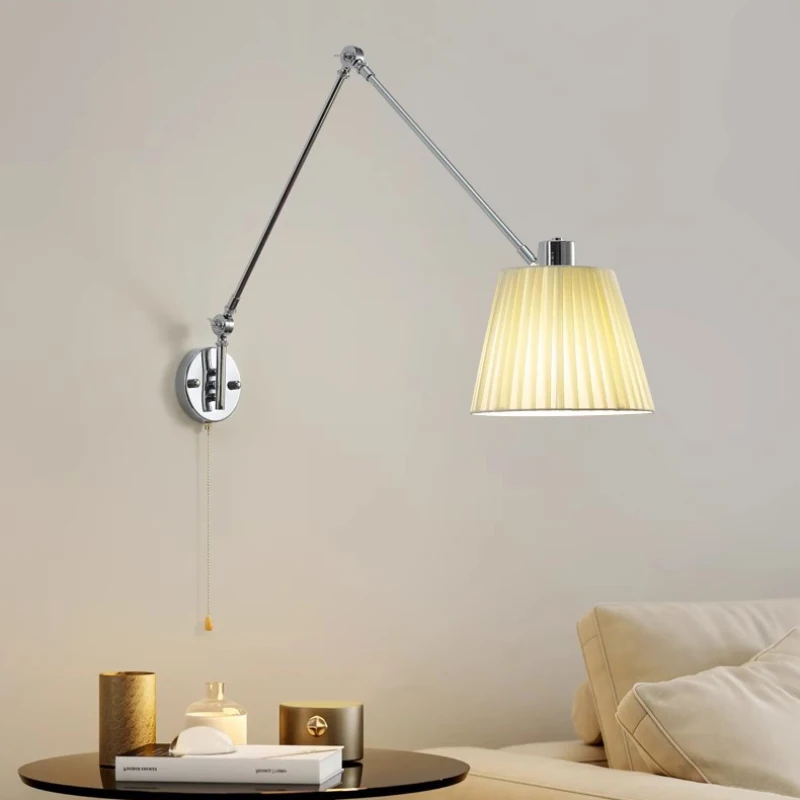 Simple-Modern-Telescopic-Rocker-Arm-Wall-Lamps-Rotatable-Reading-Lamp ...