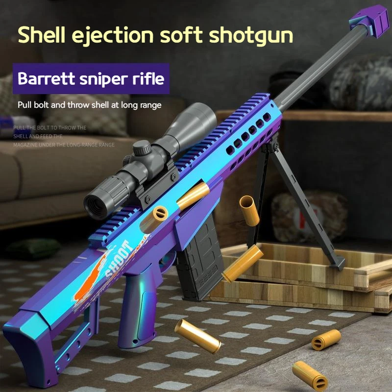 90cm Electric Throw Shell Barrett Sniper Softball Gun M82a1 Awm Fired ...
